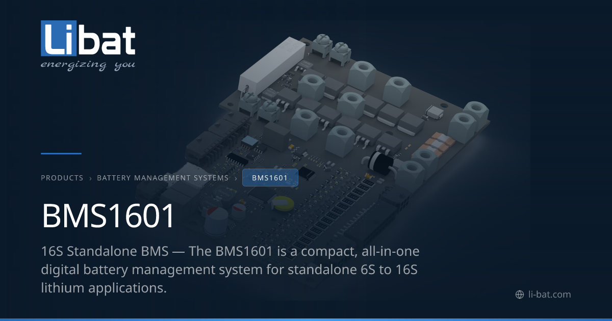 BMS1601 — 16S Standalone BMS - LiBat™